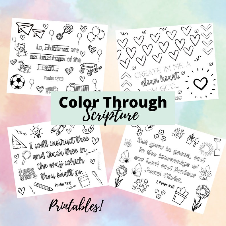 Bible Verse Coloring Pages, Color Scripture for All Ages, KJV ...