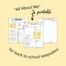 All About Me Printable, Back to School Yearbook Activity Pages, Annual ...