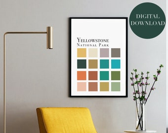 Minimalist Grand Canyon National Park Color Palette DIGITAL - Etsy