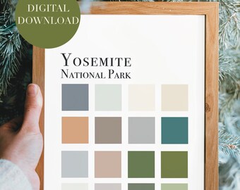 Minimalist Rocky Mountain National Park Color Palette *DIGITAL PRINT ...