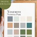 Minimalist Yosemite National Park Color Palette *DIGITAL PRINT* - Etsy