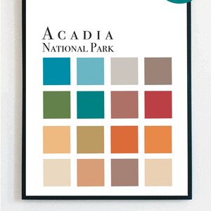 Minimalist Acadia National Park Color Palette *DIGITAL PRINT* - Etsy