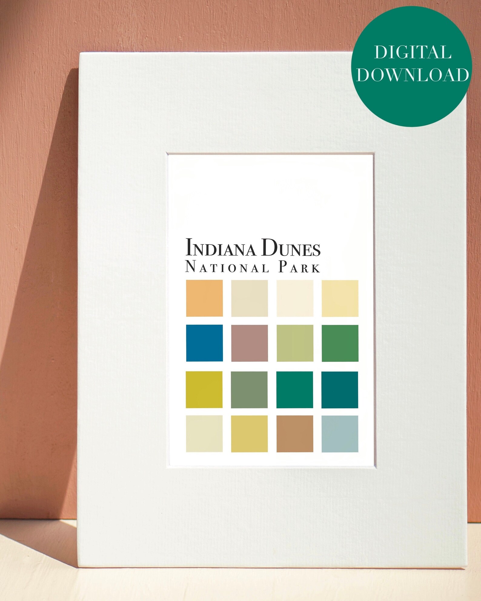 Minimalist Indiana Dunes National Park Color Palette *DIGITAL PRINT* - Etsy