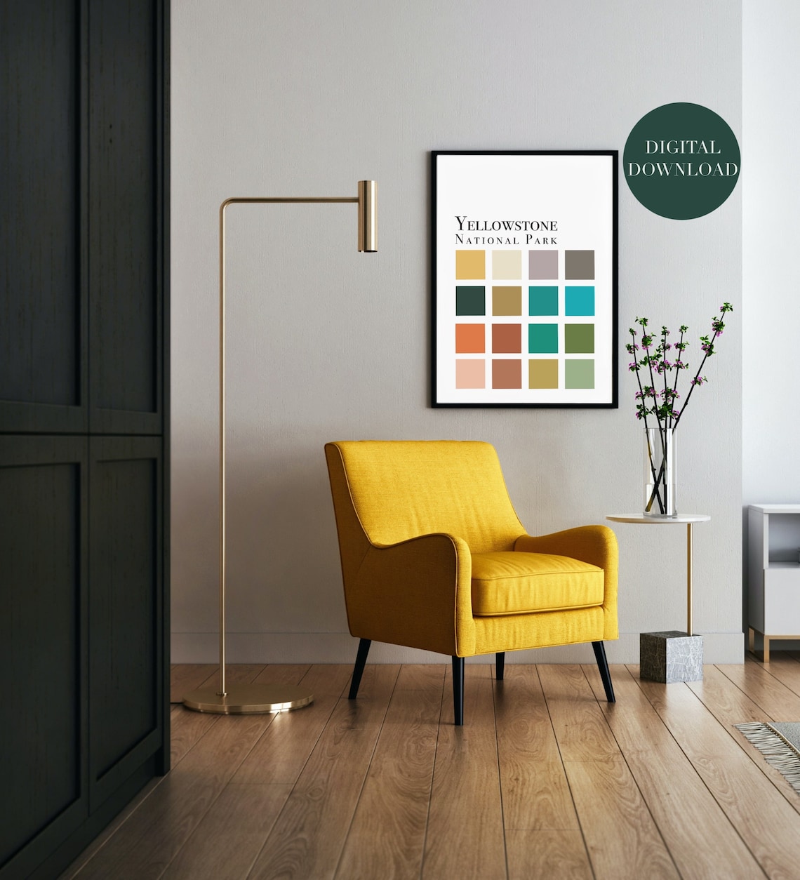 Minimalist Yellowstone National Park Color Palette *DIGITAL PRINT* - Etsy