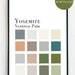 Minimalist Yosemite National Park Color Palette *DIGITAL PRINT* - Etsy