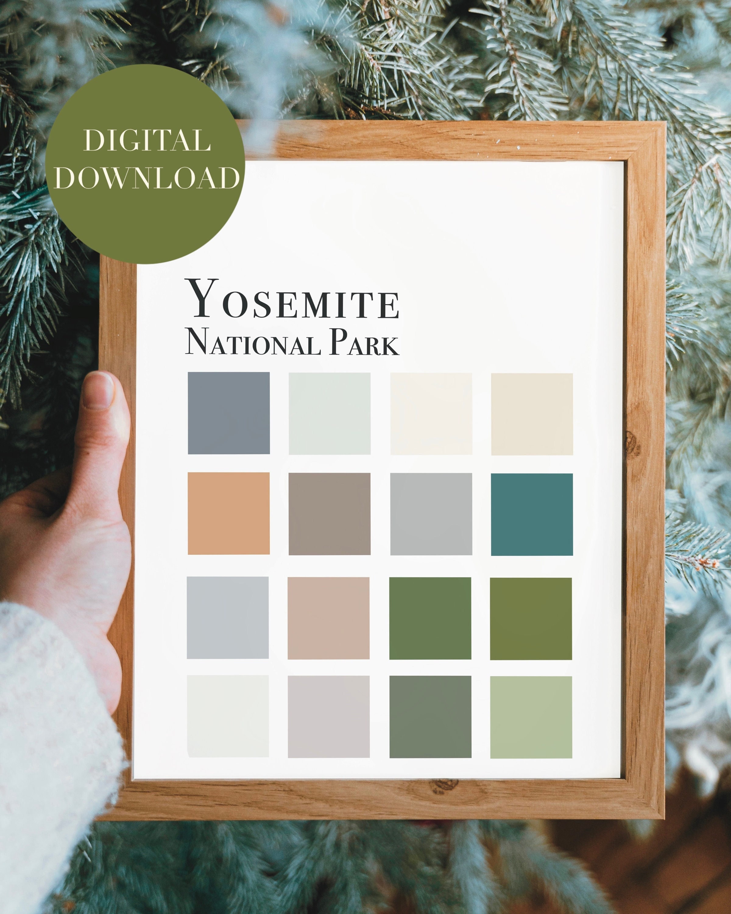 Minimalist Yosemite National Park Color Palette *DIGITAL PRINT* - Etsy