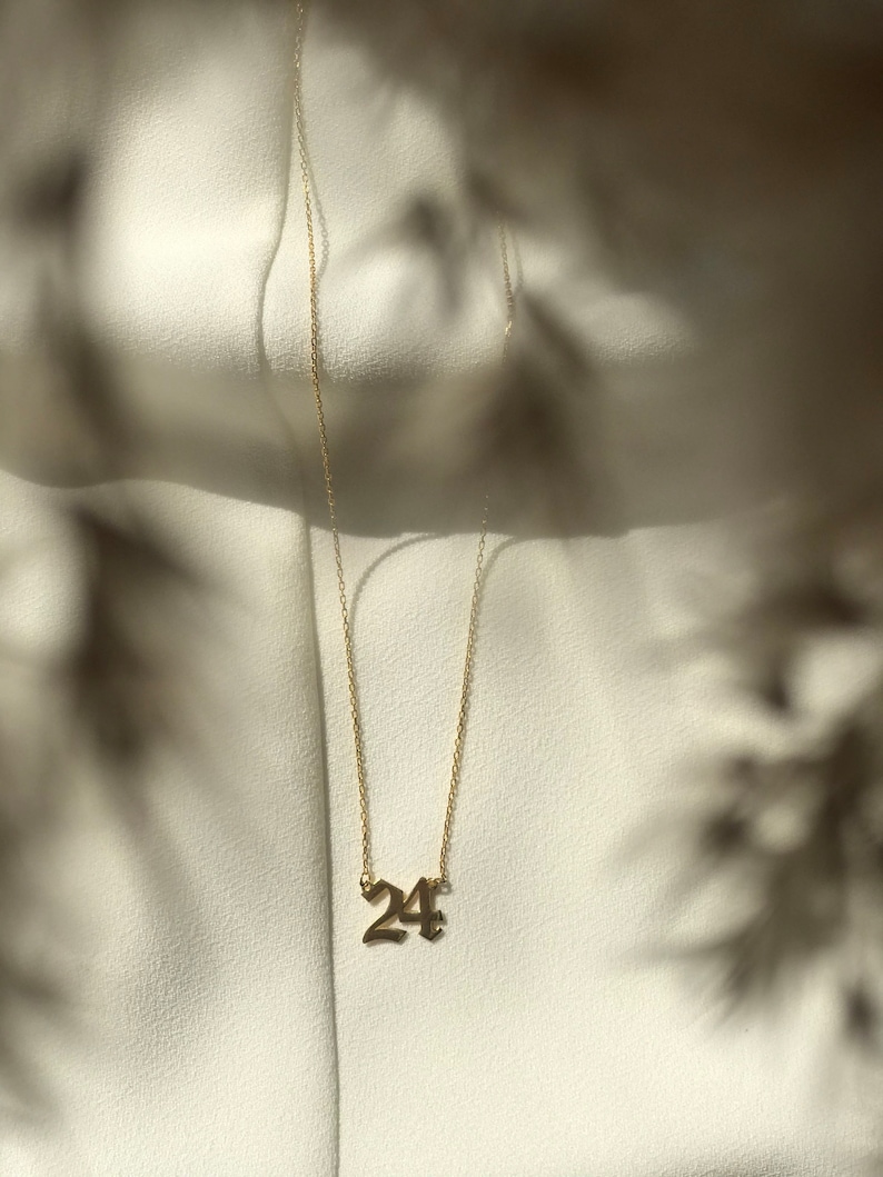 Custom Number Necklace, Number Pendant, Lucky Number Necklace, Number ...