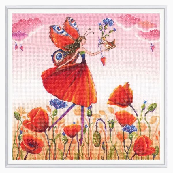 RTO Counted Cross Stitch Kit Poppy Butterfly Princess: Fairytale ...