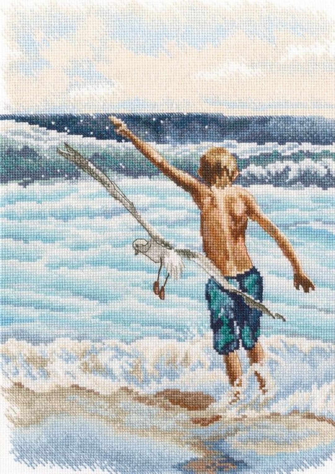 RTO Counted Cross Stitch Kit Boy and Sea M1000 / Nautical DIY ...