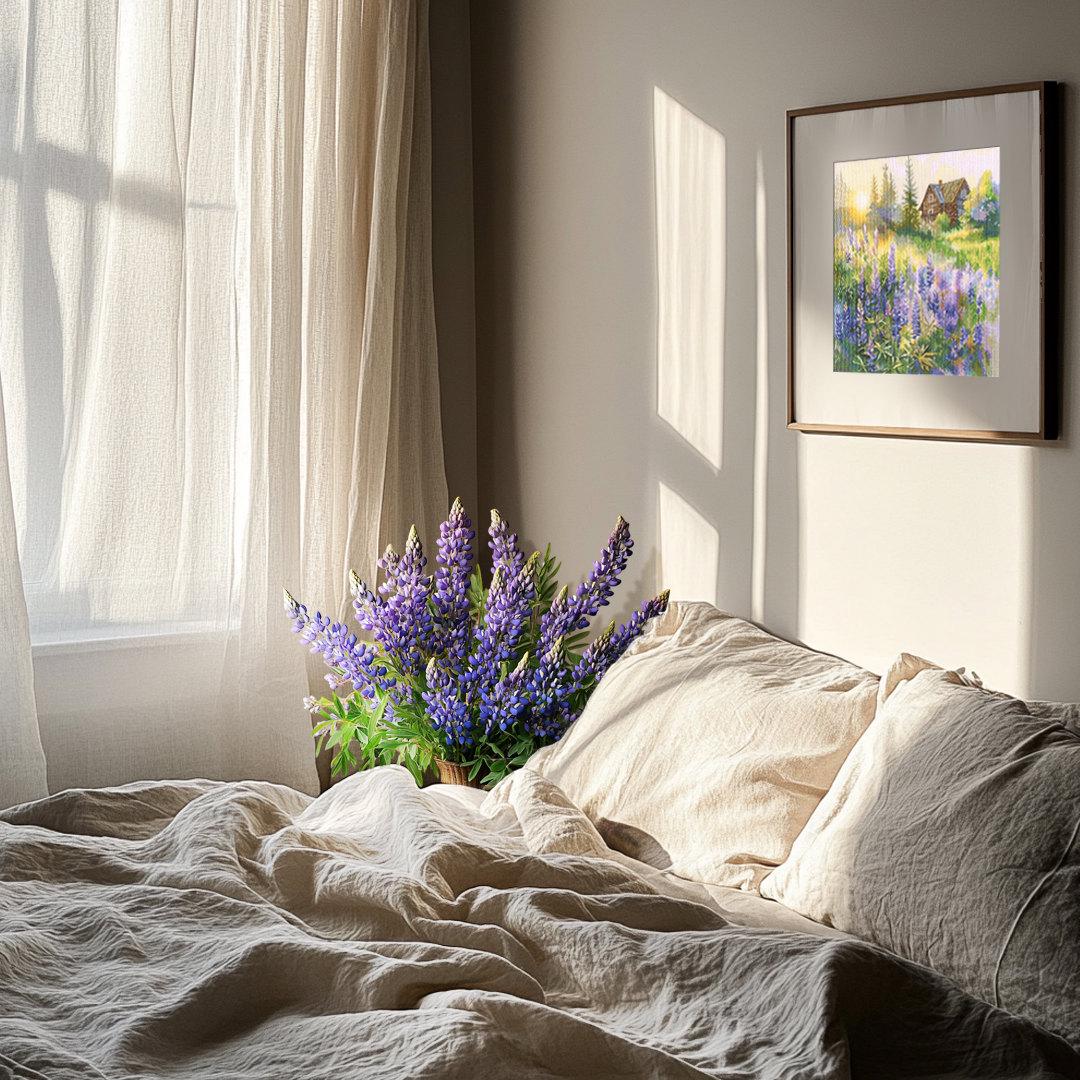 RTO Cross Stitch Kit Lilac Lupins: Evening Countryside Meadow - Etsy
