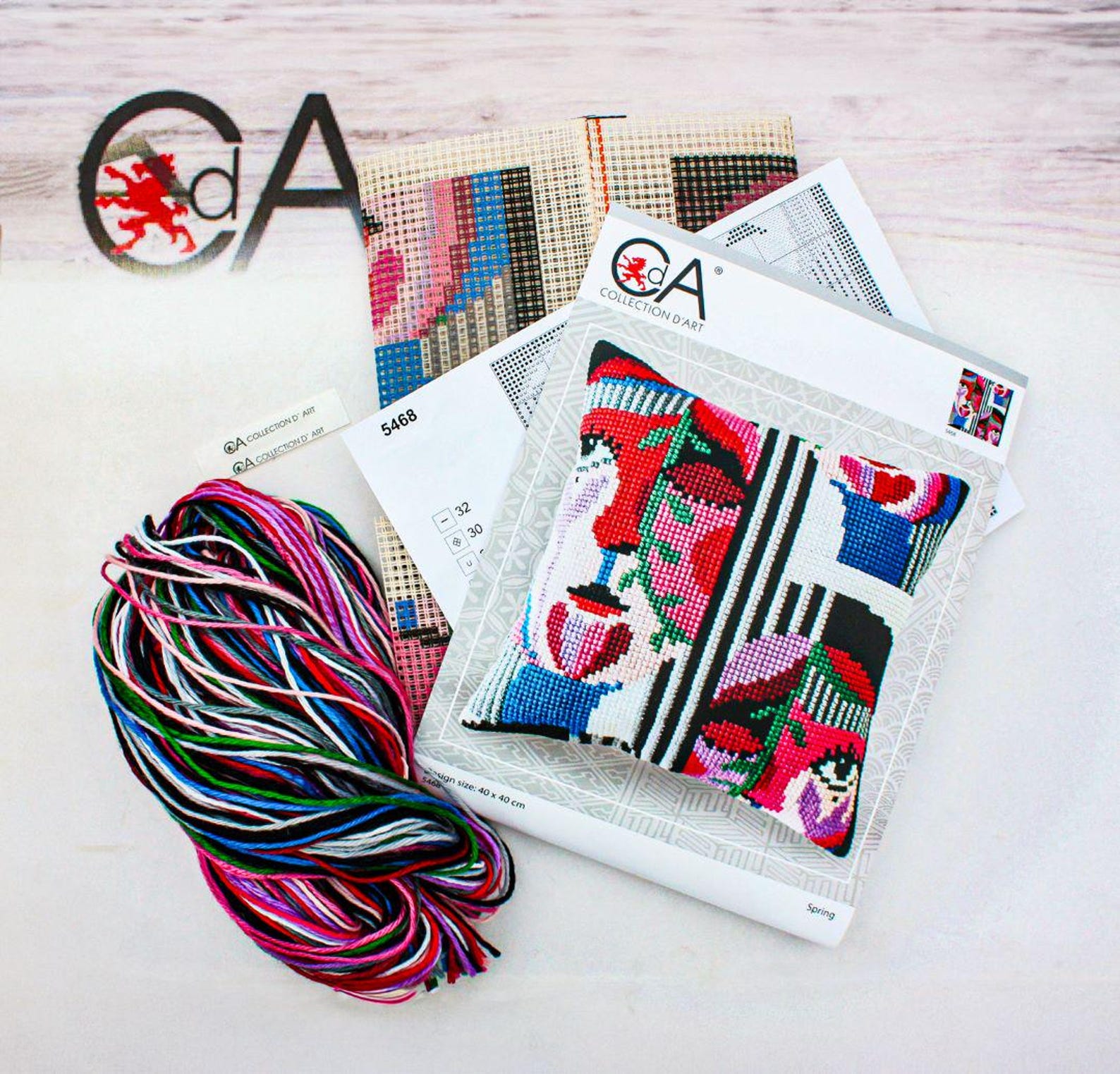 Needlepoint Pillow Kit Bird Cardinal Collection Dart 5239, DIY Tapestry ...