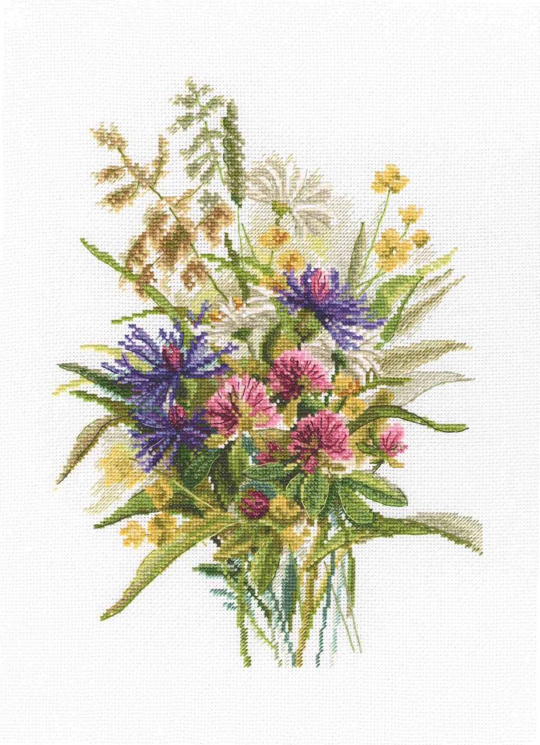 RTO Counted Cross Stitch Kit Summer Flowers M883 / Wild Flowers Bouquet ...