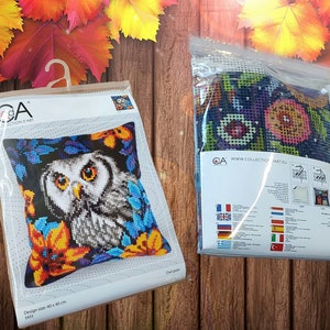 Needlepoint Pillow Kit Fox Cubes Collection Dart 5477, DIY Tapestry ...
