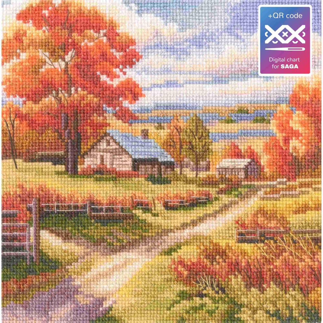 RTO Counted Cross Stitch Kit Countryside Landscape M1028 / Color of the ...