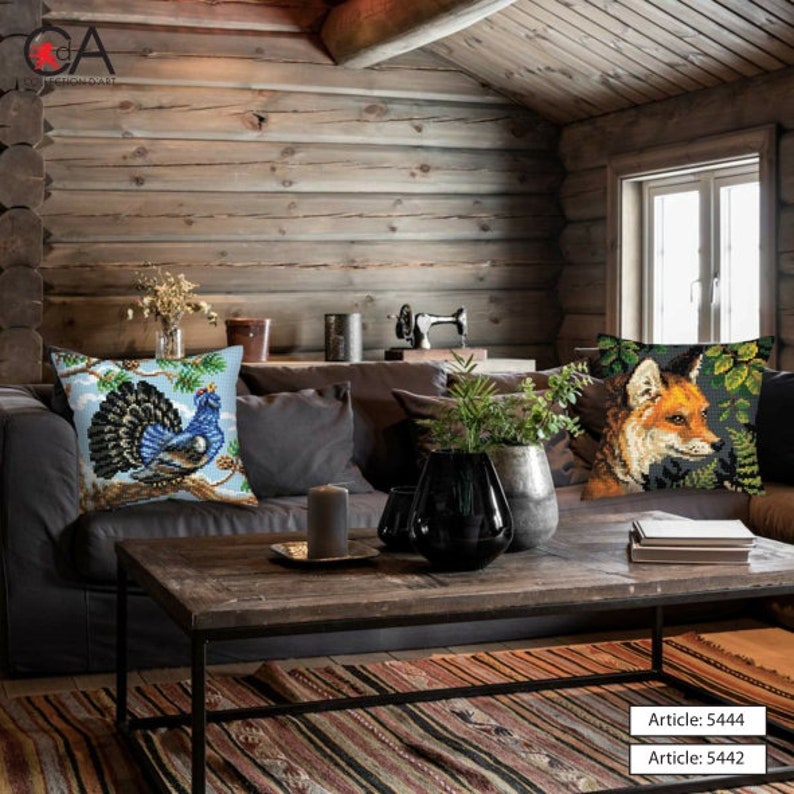 Needlepoint Pillow Kit Fox Animal Collection Dart 5442, DIY Tapestry ...