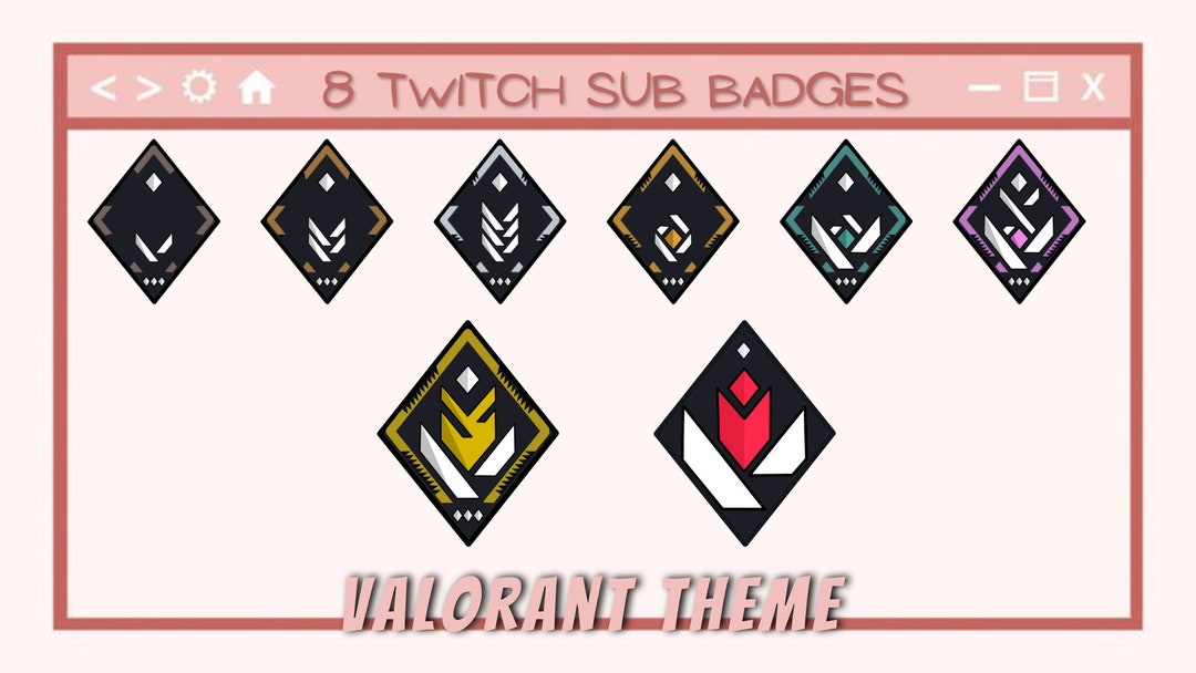 Sub Badges Valorant Rank Theme - Etsy