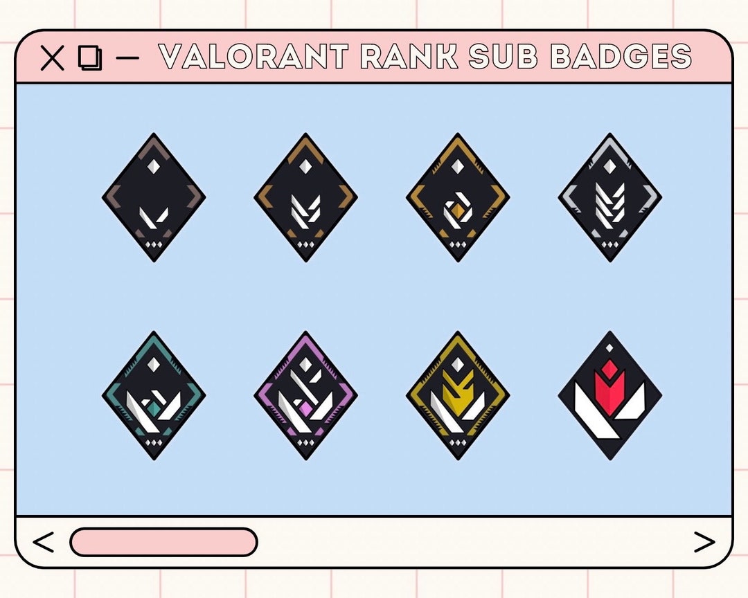 Sub Badges Valorant Rank Theme - Etsy