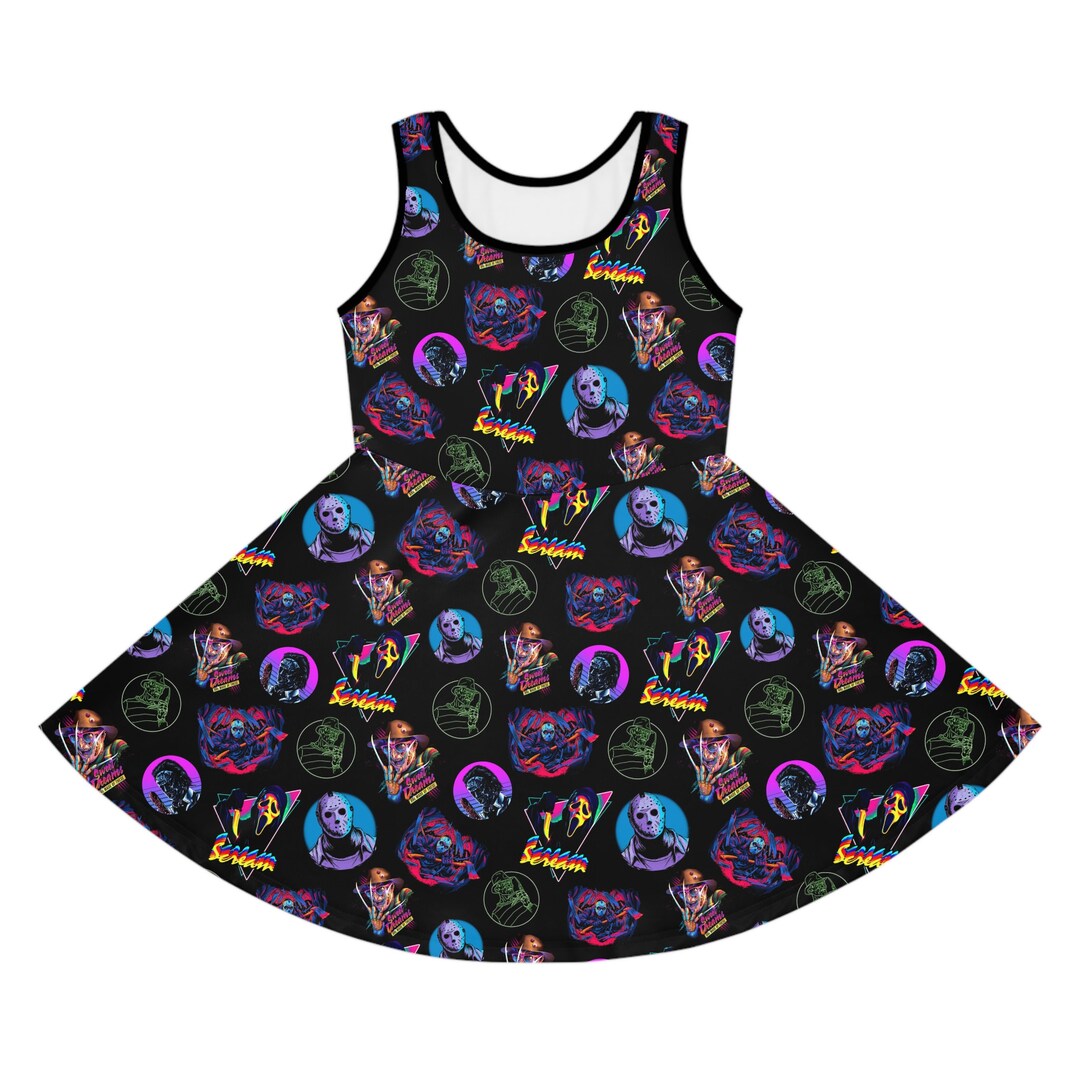 Kids Neon Slasher Horror Girls' Sleeveless Sundress - Etsy