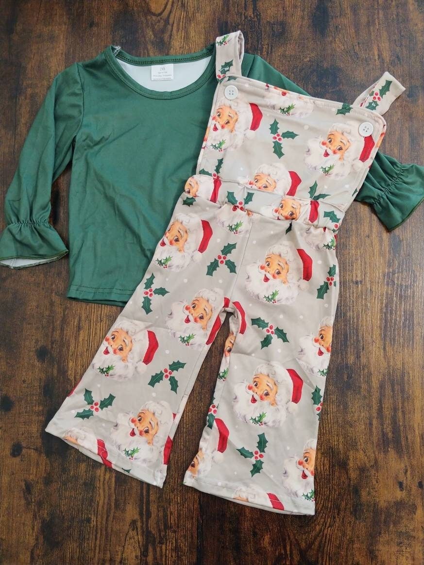 Santa Overalls - Etsy