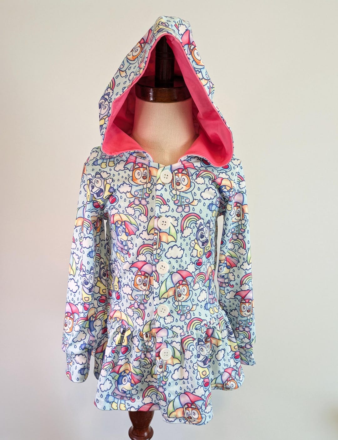 Rainy Day Jacket Button up Spring Peplum Style Hoodie - Etsy