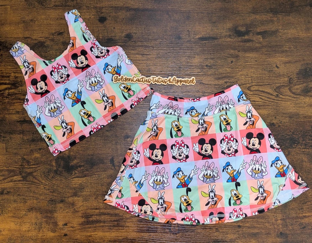 Magical Friends Colorful Collage Activewear Skirt Shorts Theme Park ...