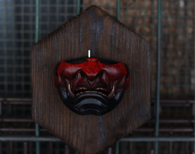 Traditional Japanese Fujin Half Mask - Etsy