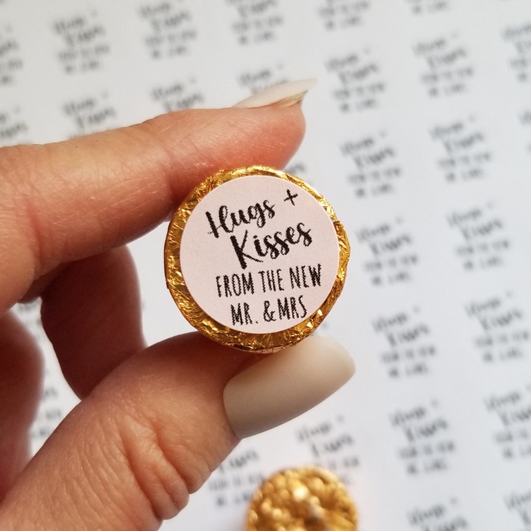 Kisses Stickers, Wedding Favor Sticker, Chocolate Sticker, Candy ...