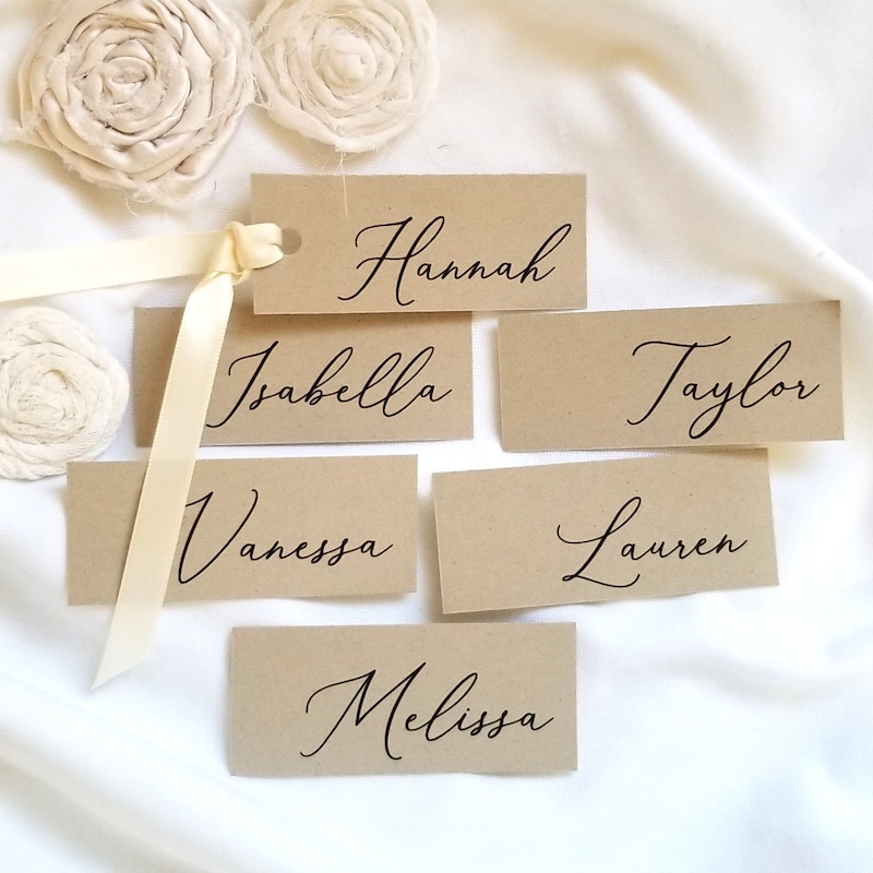 Calligraphy Tags - Etsy