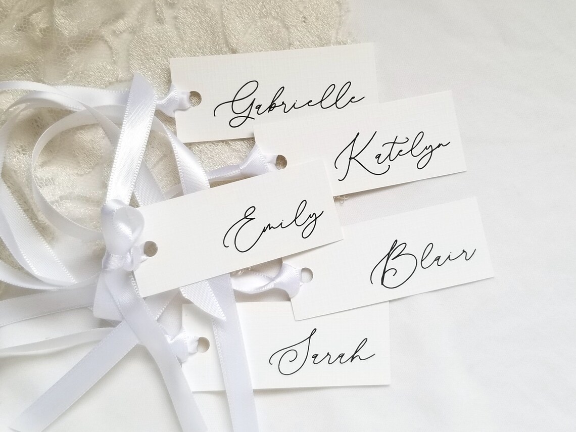 Wedding Gift Tags Gift Tags With Ribbon Hanger Name Tags - Etsy