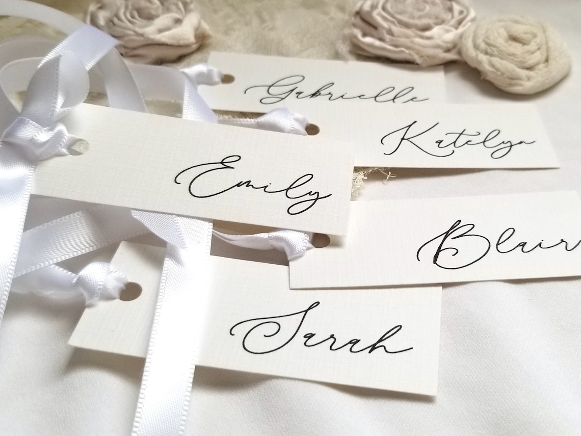 Wedding Gift Tags Gift Tags With Ribbon Hanger Name Tags - Etsy