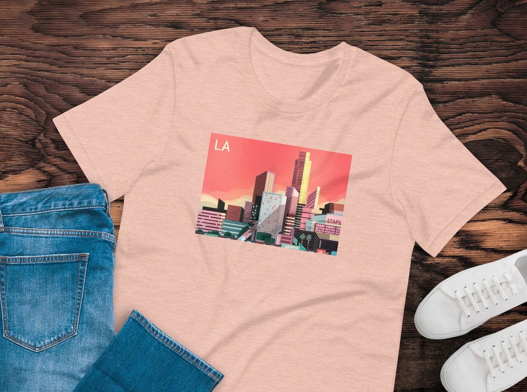 Los Angeles T-shirt, Los Angeles Skyline City Shirt, Retro Shirts ...