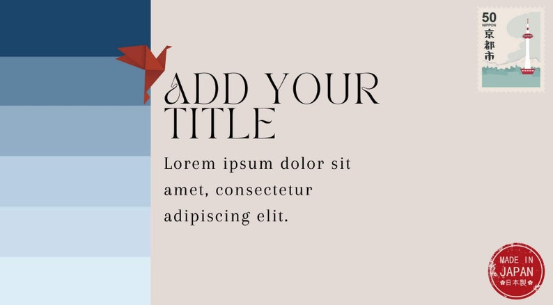 Simple Japan Inspired Powerpoint Template - Etsy