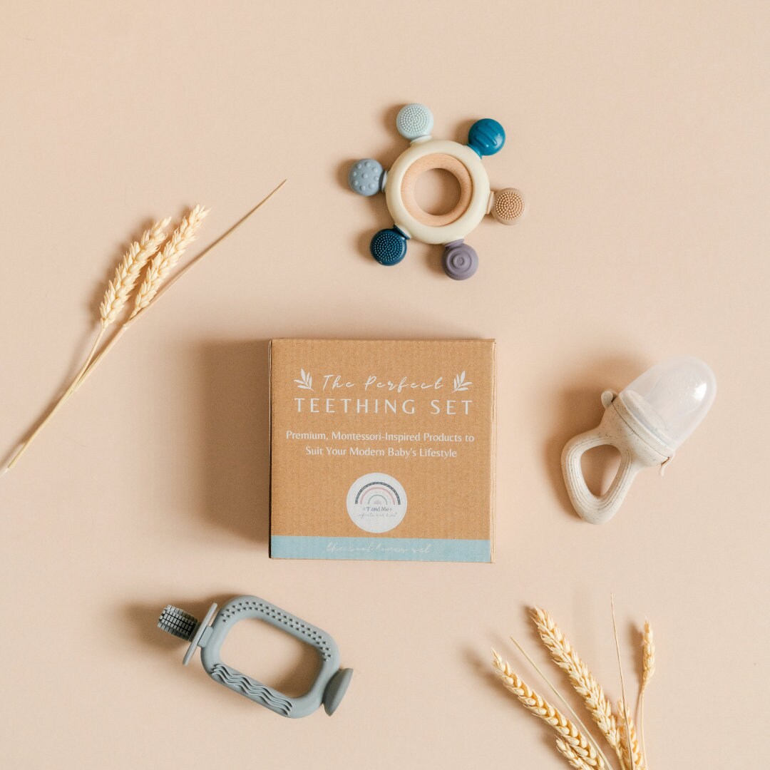T & Me the Perfect Teething Set, Teething Toys, Teether, Teething ...