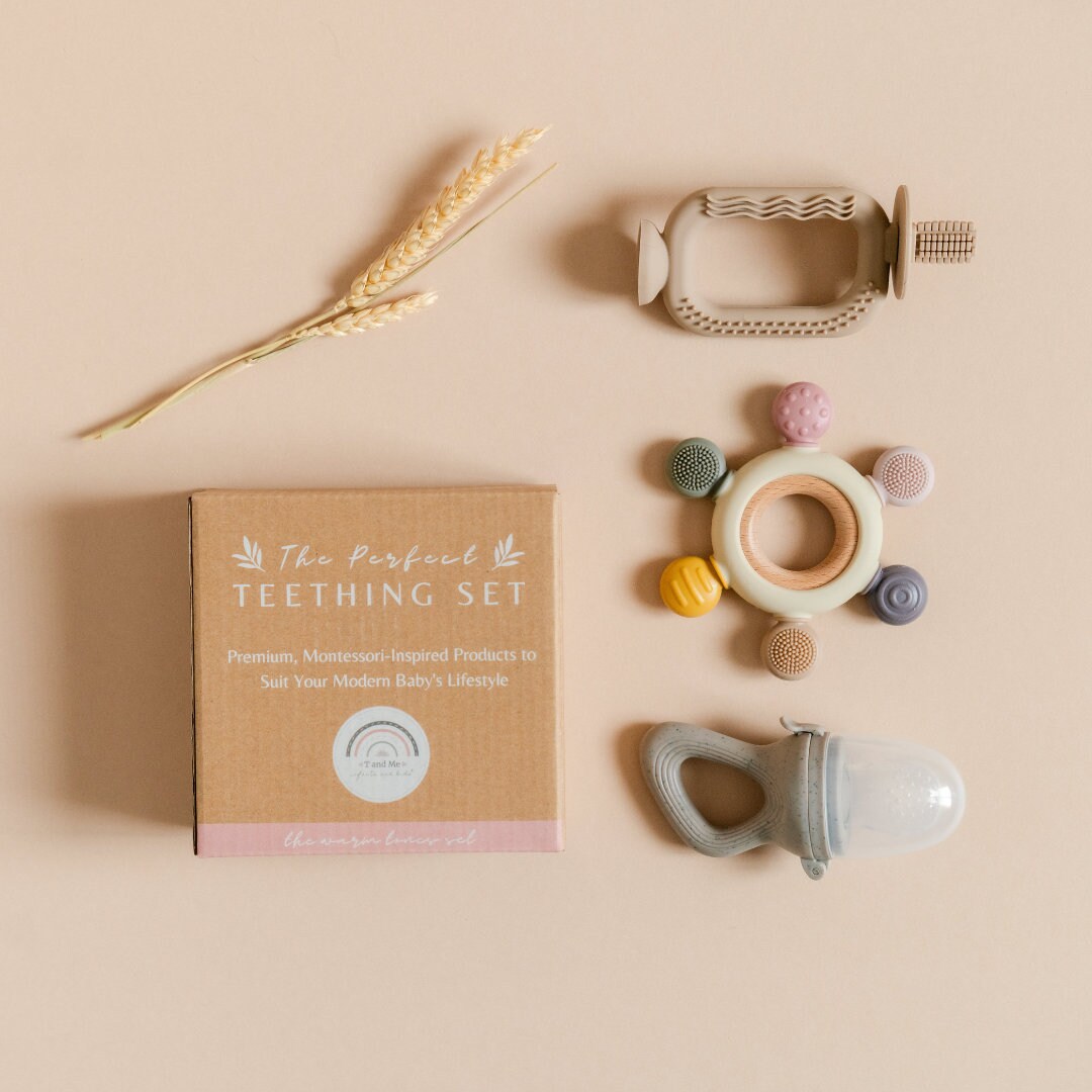 T & Me the Perfect Teething Set, Teething Toys, Teether, Teething ...