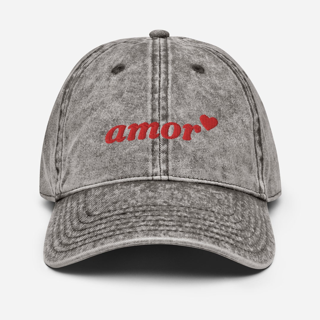 Embroidered Amor Corazón Hat, Vintage Embroidered Love Heart Cap, San ...