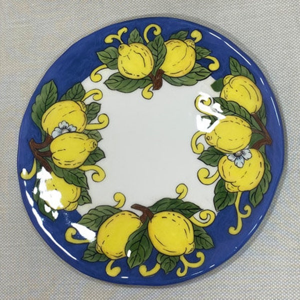 Ceramic Lemon Plates - Etsy