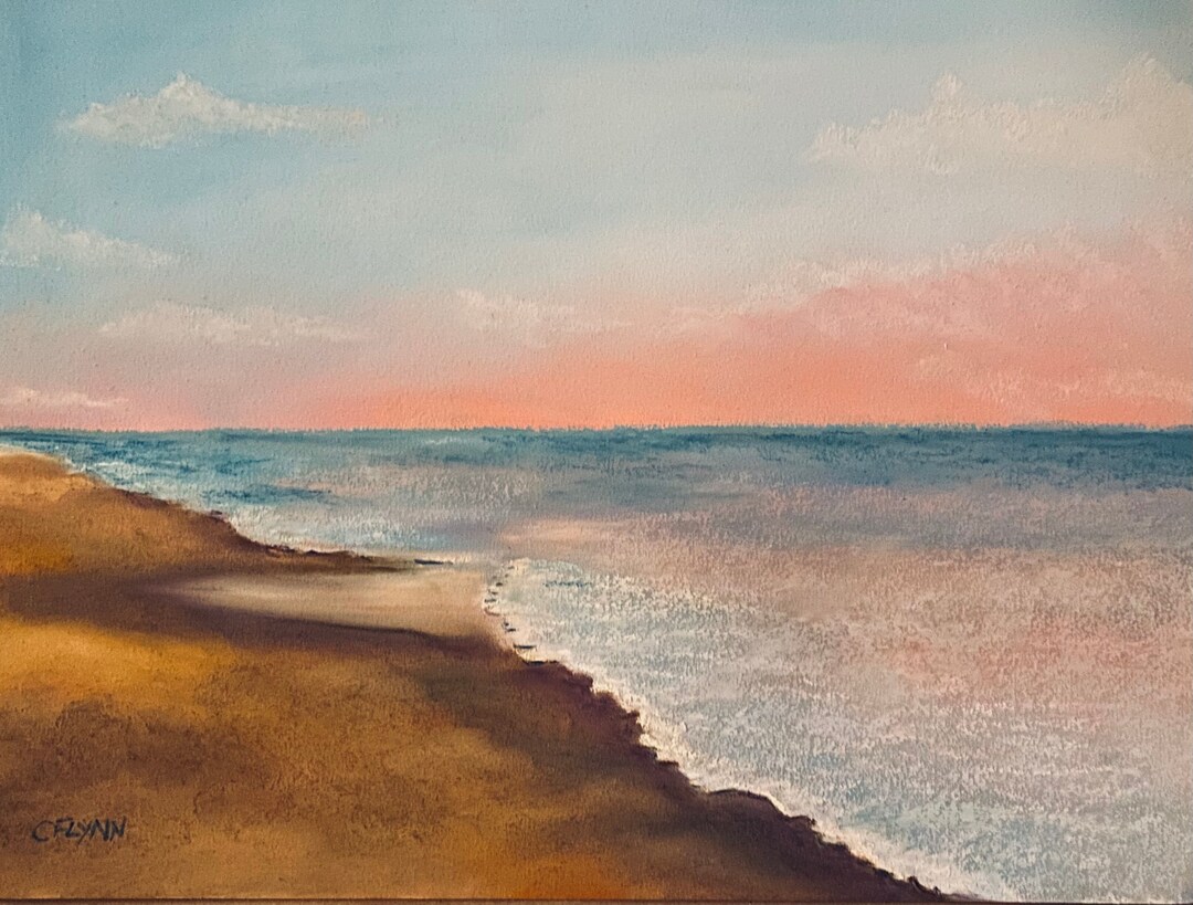 Pink Ocean Sunrise Print - Etsy