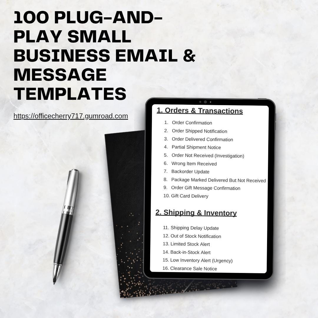 Small Business Email Templates: Customer Service & Automated Responses ...