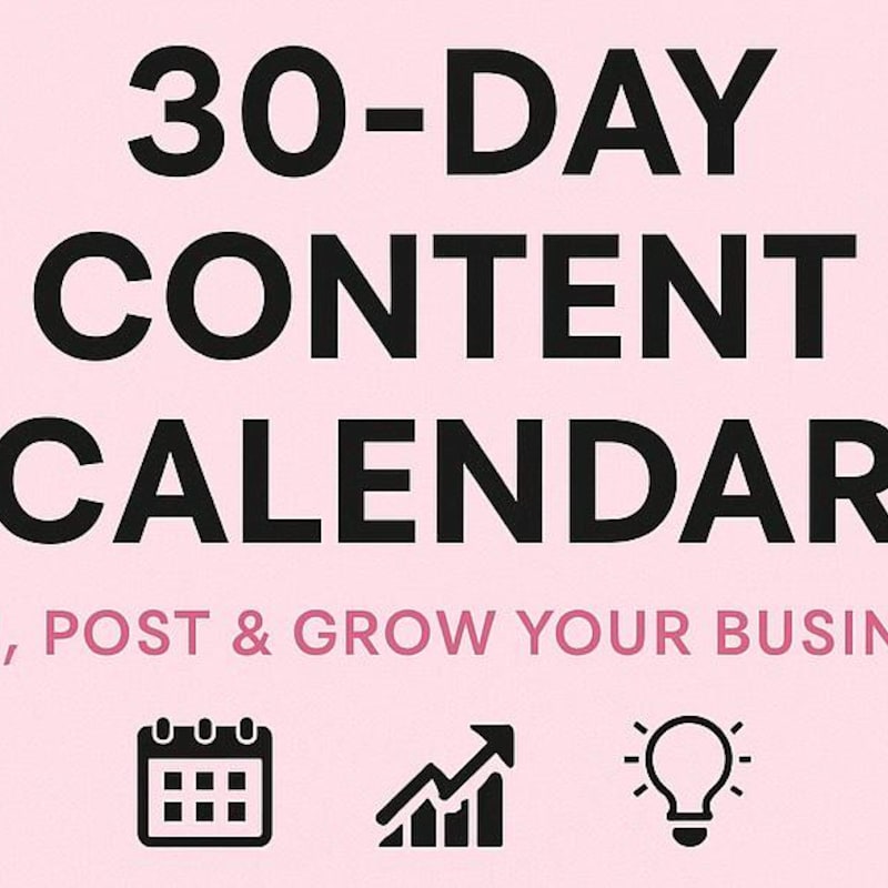 30 Day Content Planner - Etsy