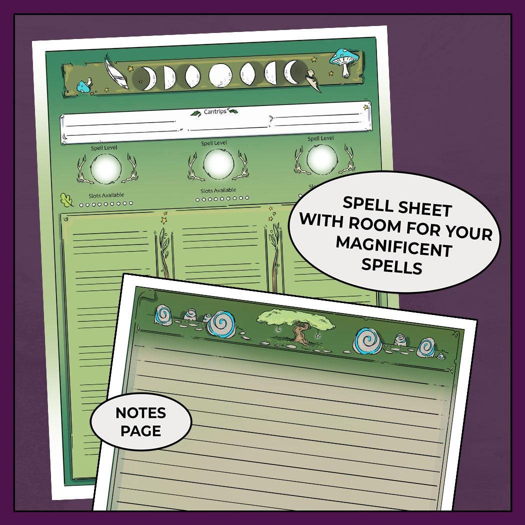 Force of Nature Druid Dnd 5e Character Sheet, Form Fillable PDF - Etsy