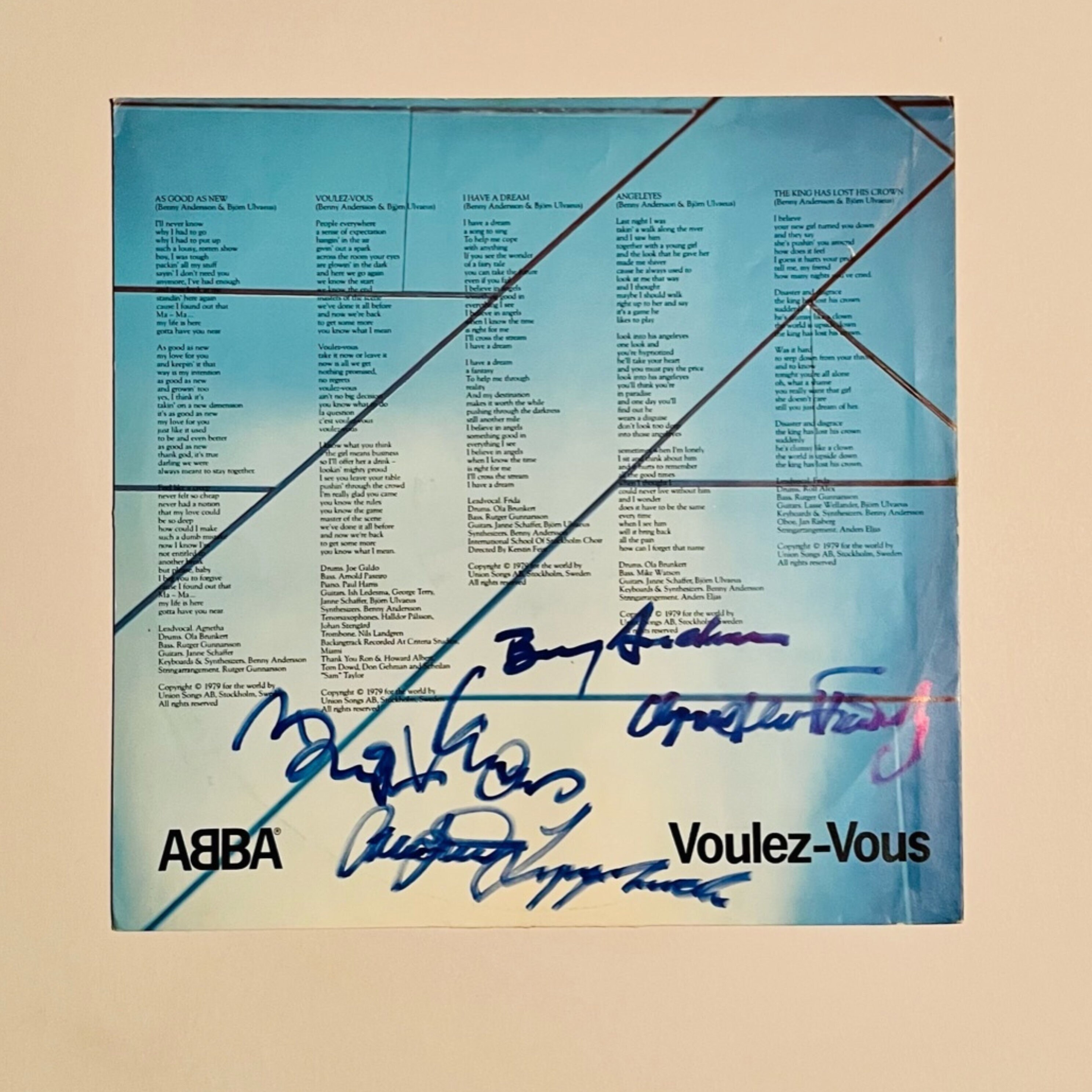 ABBA Voulez-vous Vinyl Record Inner Sleeve Autographed - Etsy