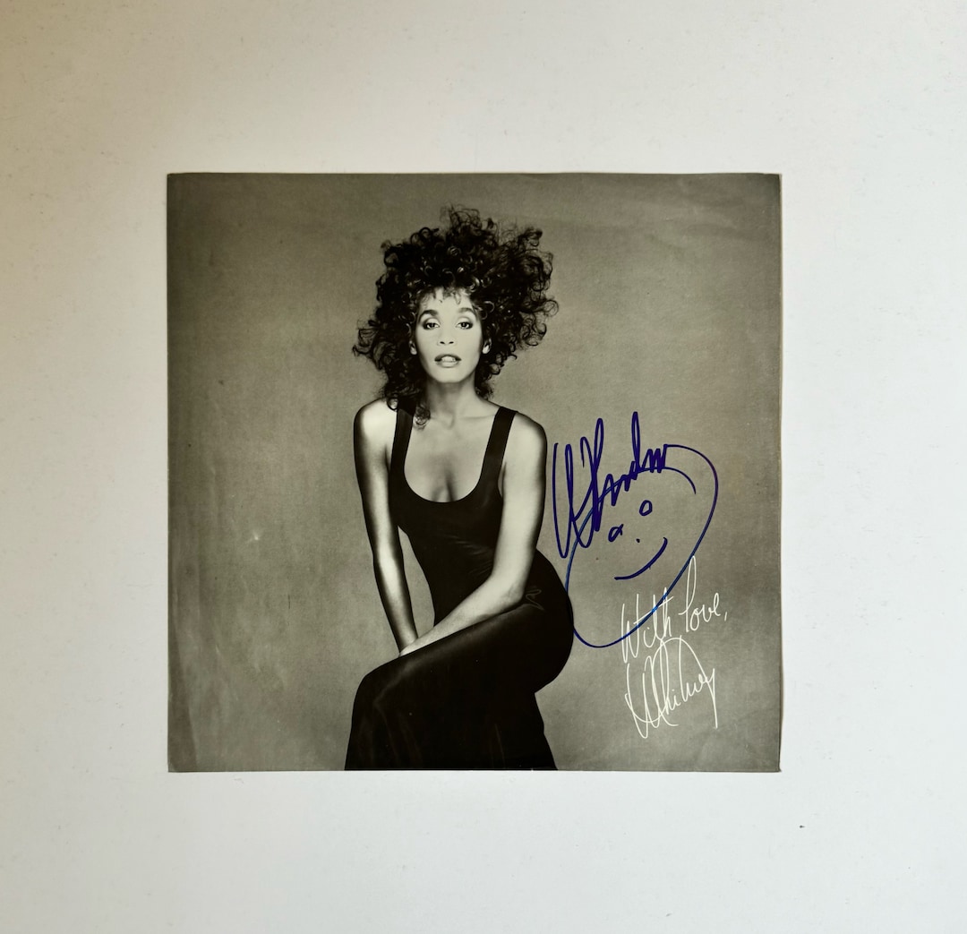 Whitney Houston Vinyl Record Inner Sleeve Autographed - Etsy