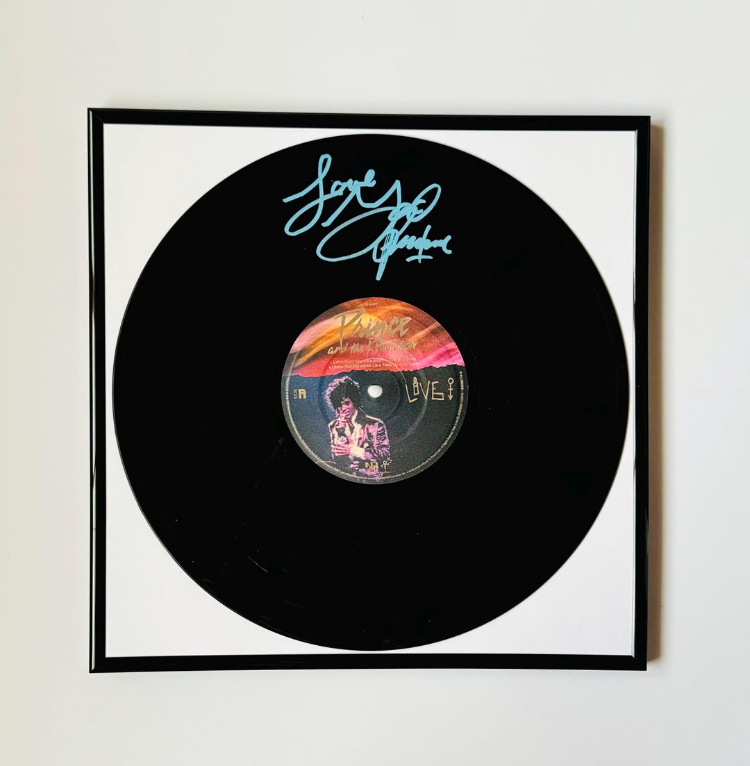 Prince Live Signed Vinyl Record With Black Frame - Etsy