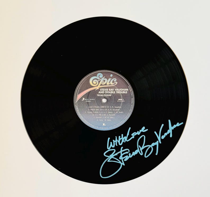 Stevie Ray Vaughan Texas Flood Signed Vinyl Record Unframed - Etsy