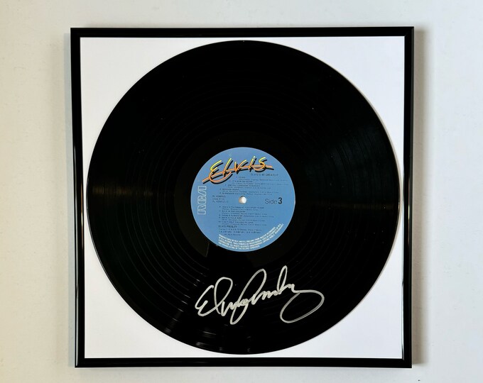 Elvis Presley Signed Vinyl Record With Black Frame - Etsy