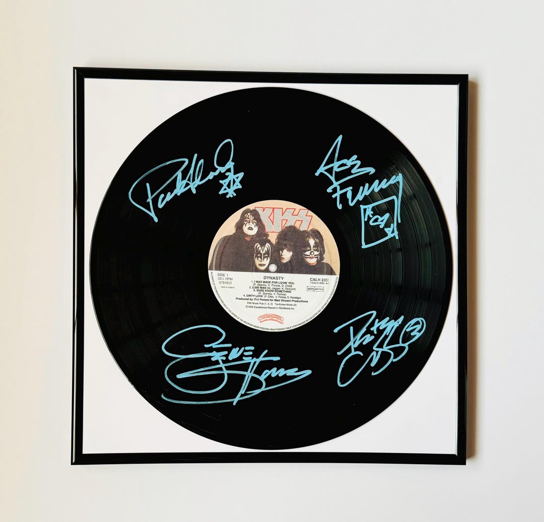 Kiss Dynasty Signed Vinyl Record With Black Frame - Etsy