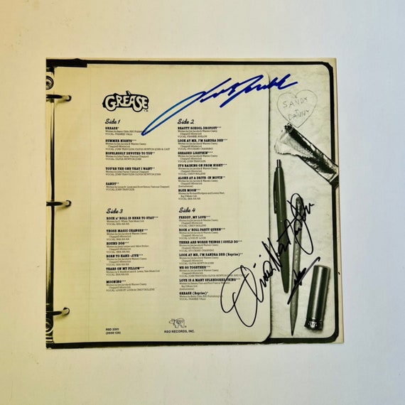 Grease Film Soundtrack Vinyl Record Inner Sleeve Autographed - Etsy