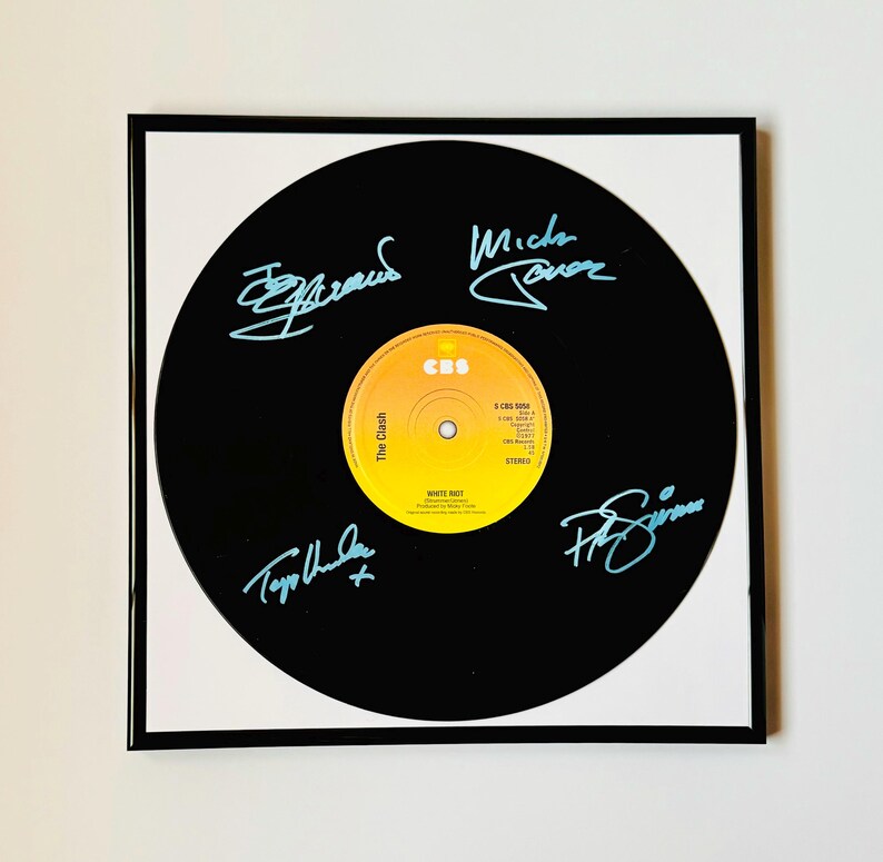 The Clash Signed Vinyl Record With Black Frame - Etsy
