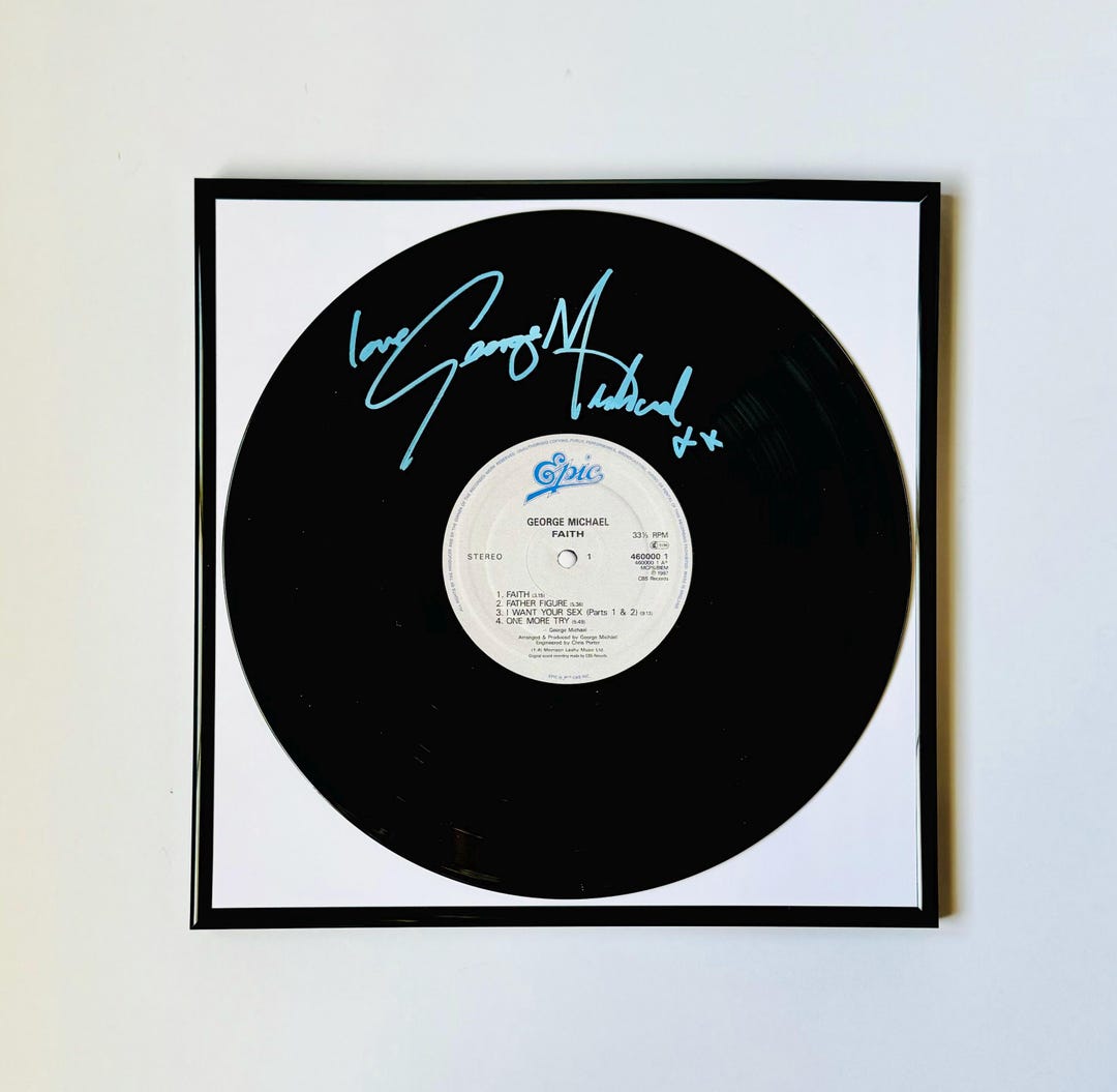 George Michael Signed Vinyl Record With Black Frame - Etsy