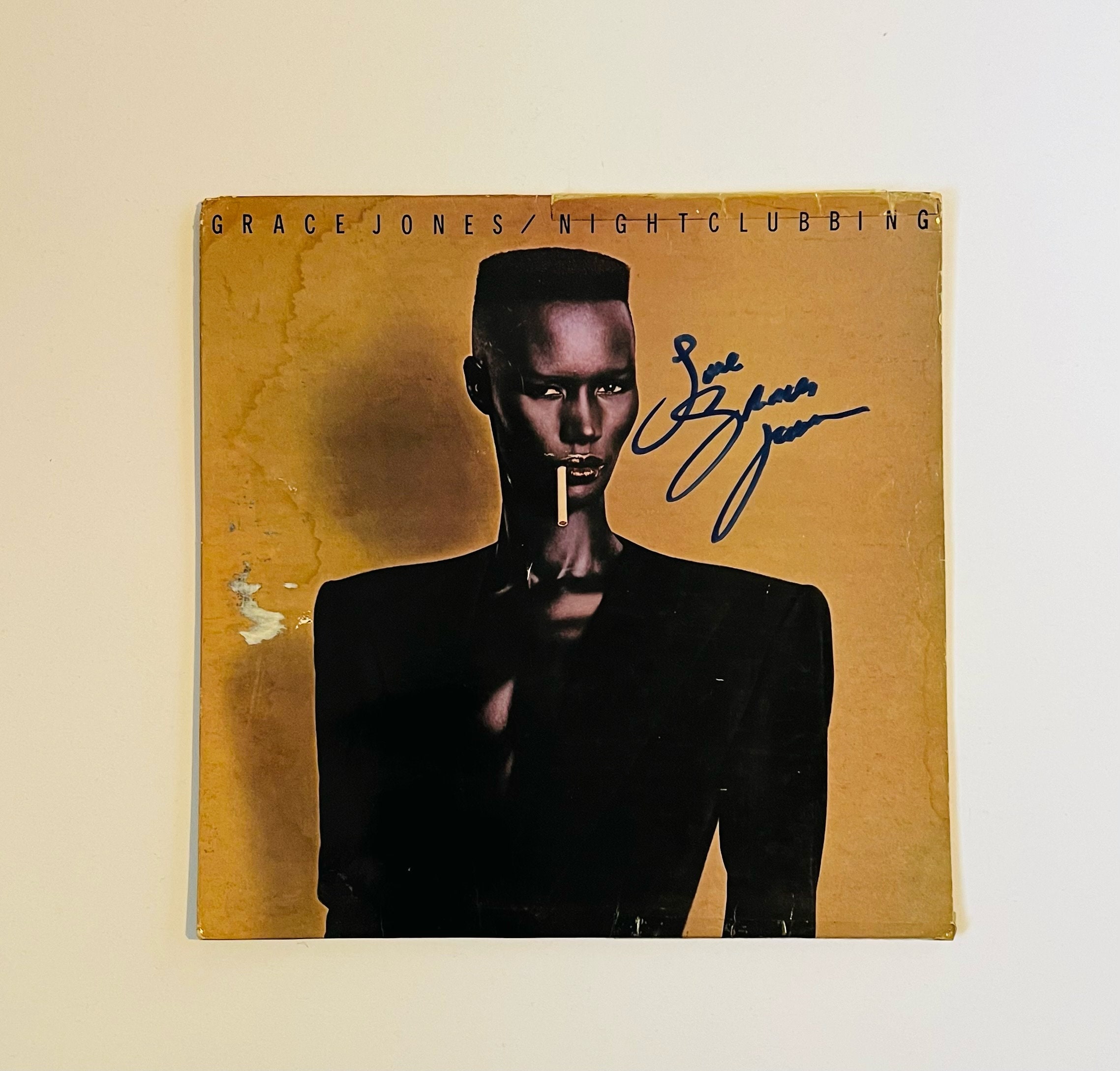 Grace Jones Vinyl Record LP Cover Autographed - Etsy